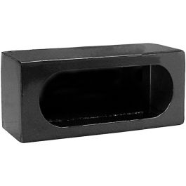 Single Oval Light Box, Black Powder Coated Steel